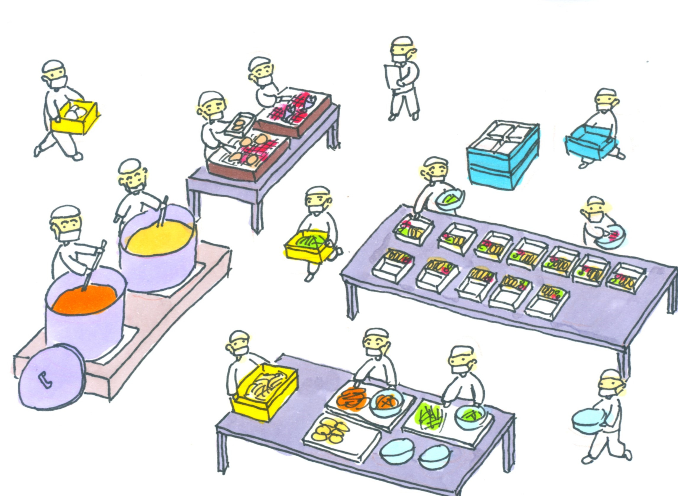 お弁当工場で働く少年たち｜akisen｜coconalaブログ